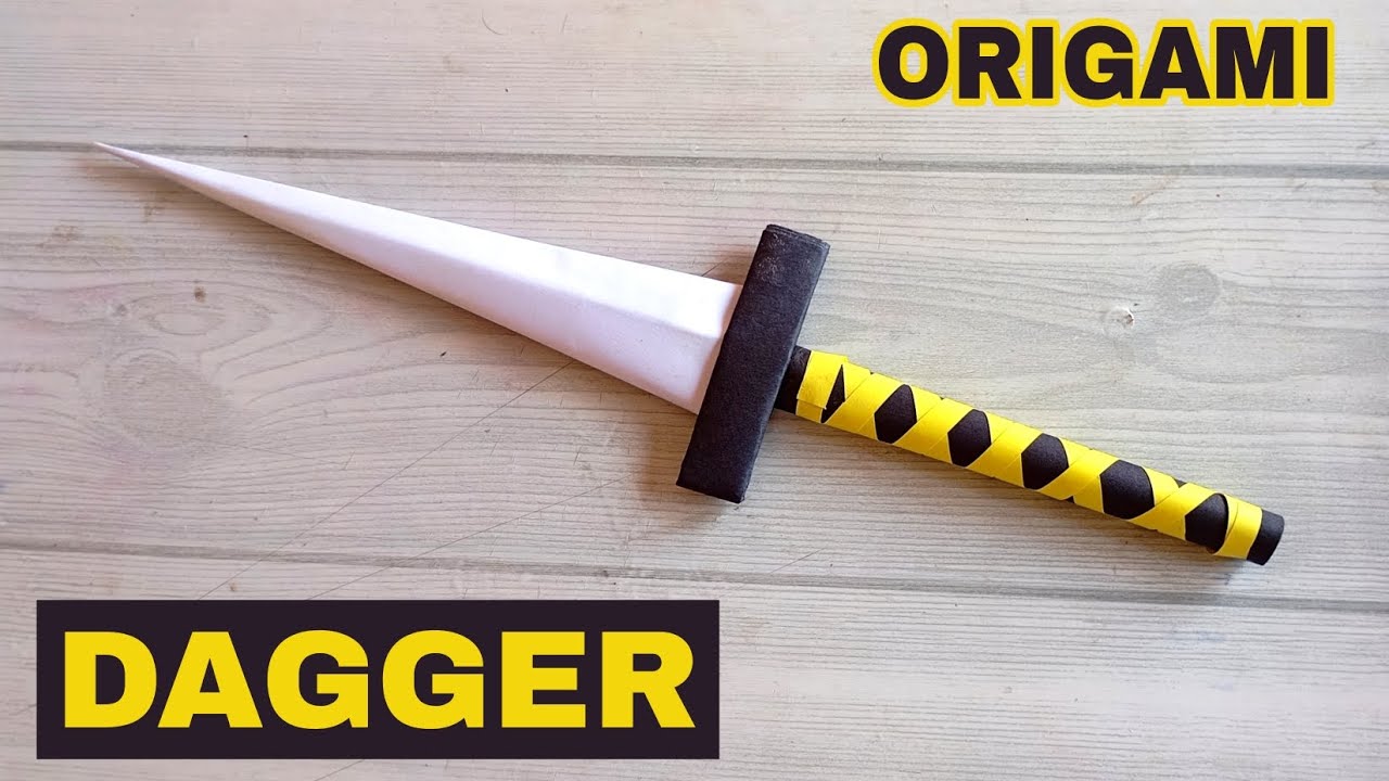DAGGER ORIGAMI EASY TUTORIAL STEP BY STEP| DIY DAGGER PAPER KNIFE TAMIL ...
