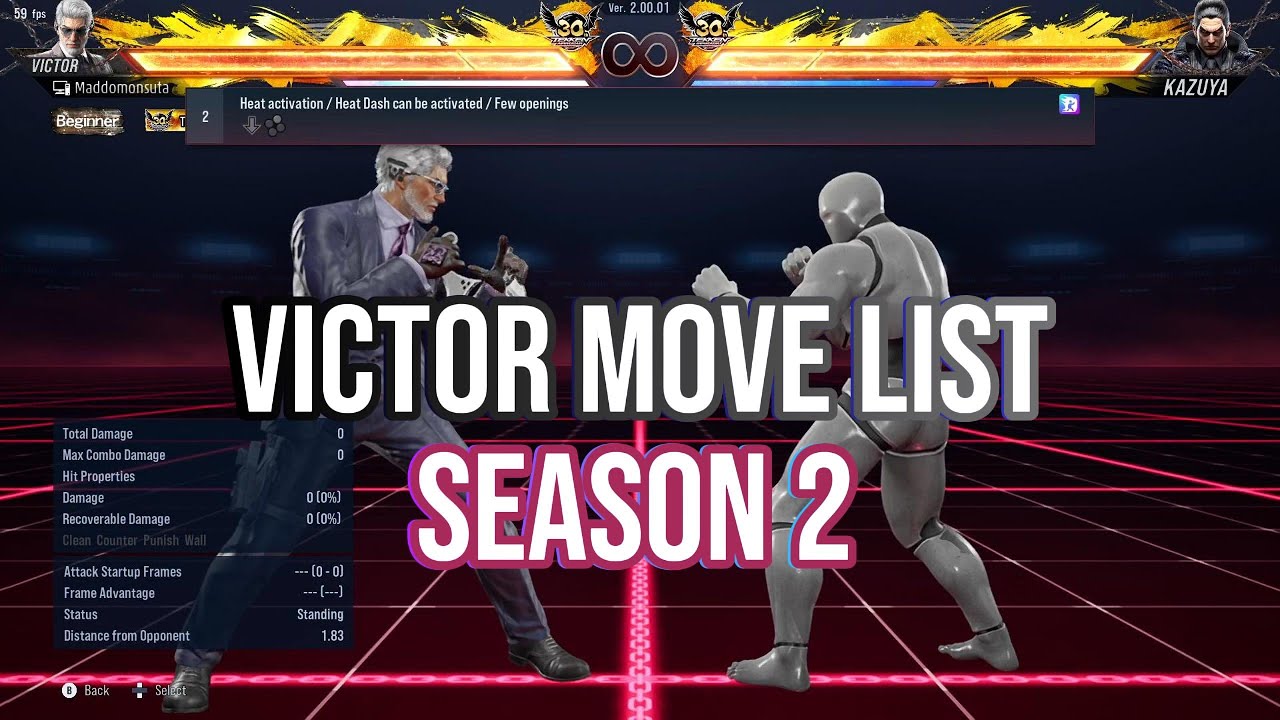 Victor Season 2 Move List - Tekken 8 - YouTube