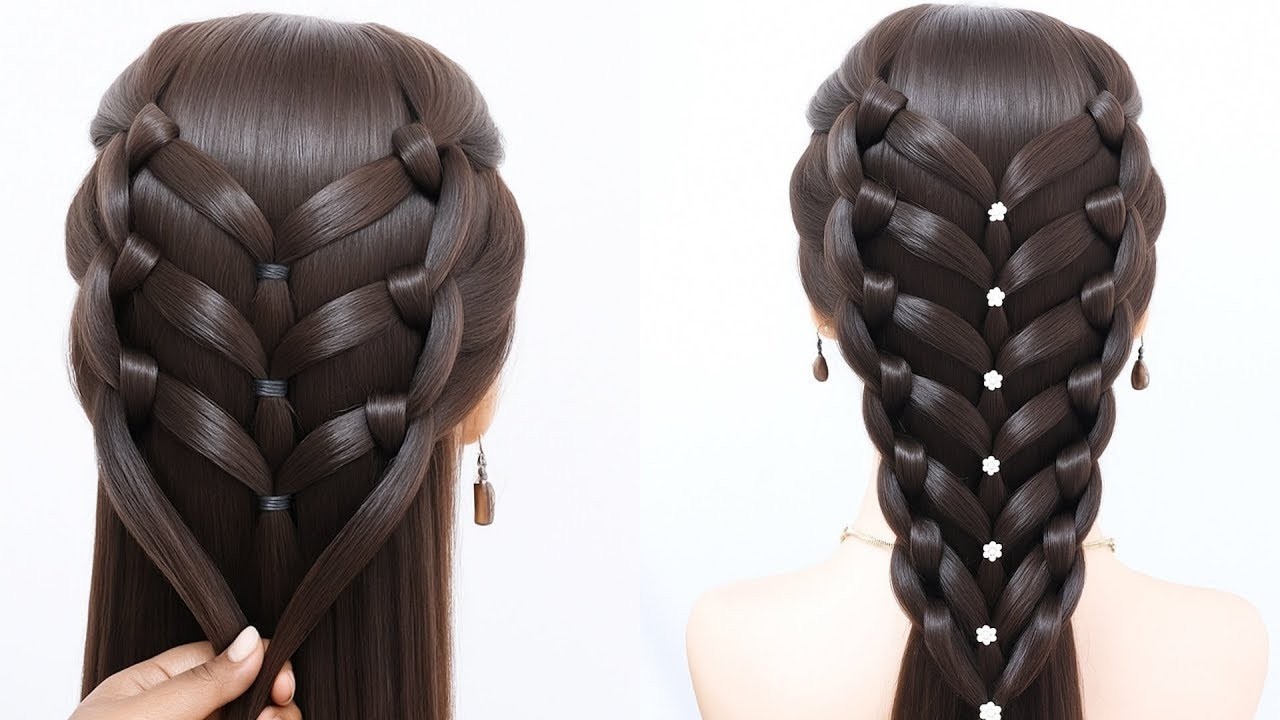Elegant simple & Different hairstyle Tutorial | Hairstyle for wedding ...