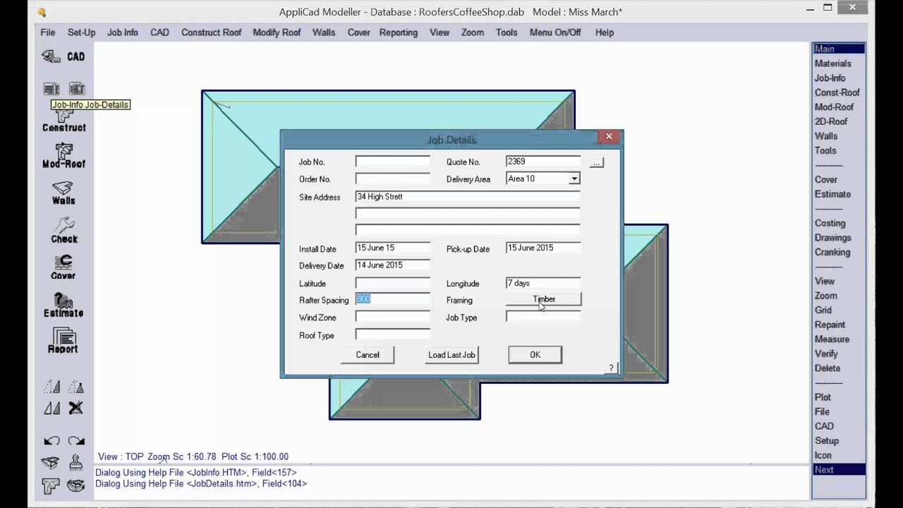 AppliCad Roof Wizard - Job Description - 2 - YouTube