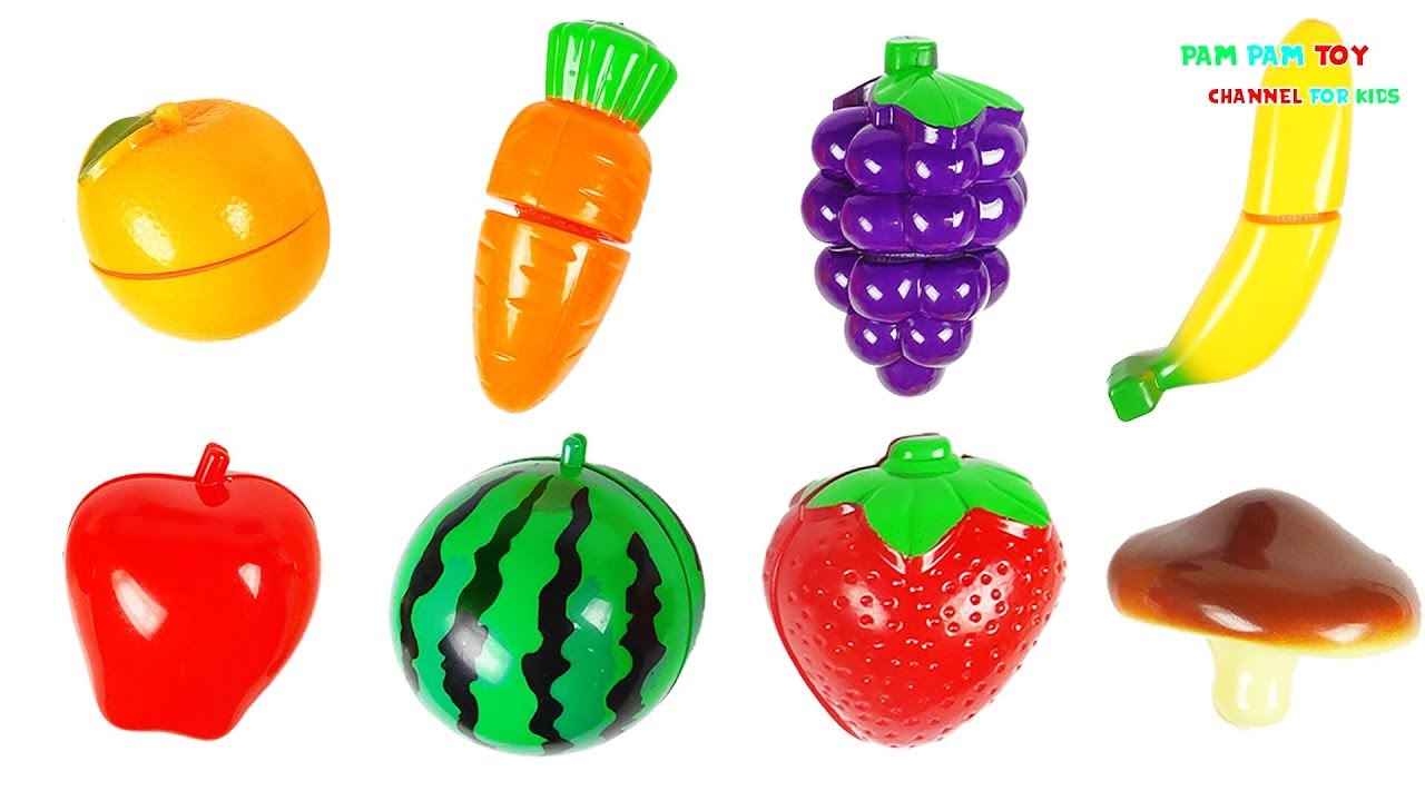 Learn Colors and Number with Fruits and Vegetables Surprise Toys for ...
