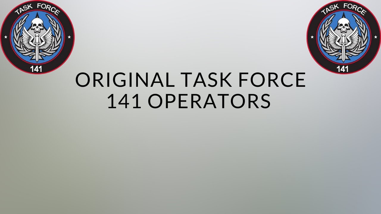 Original task force 141 operators - YouTube