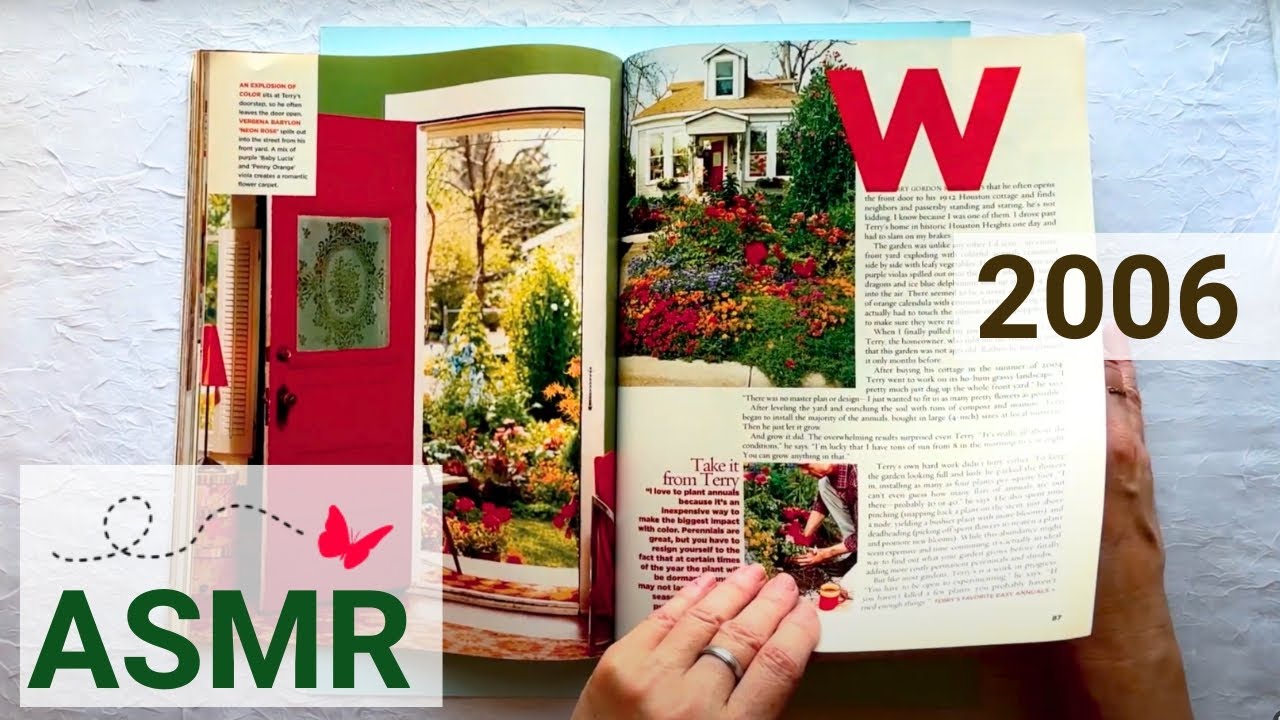 Vintage Cottage Living Magazine, ASMR Whisper, Page Turning Hand ...