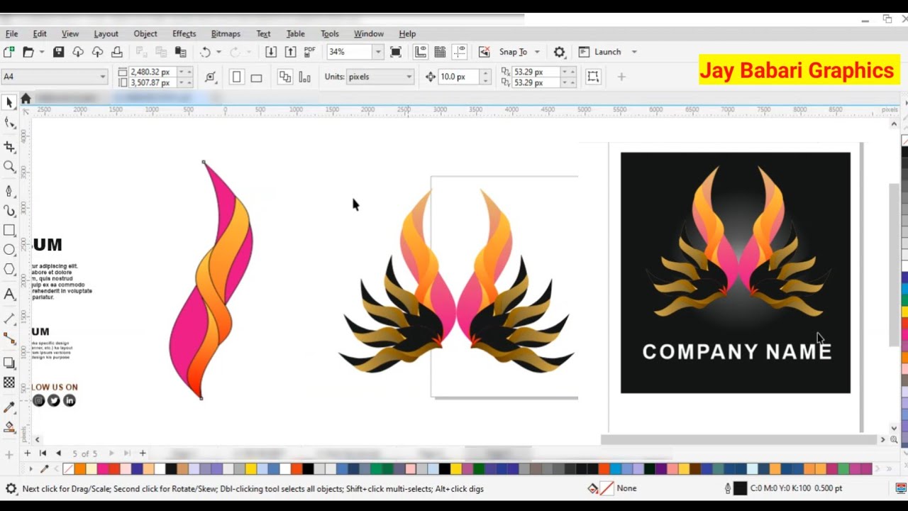 How To Create a Company Business Logo Design in Coreldraw//Graphic ...
