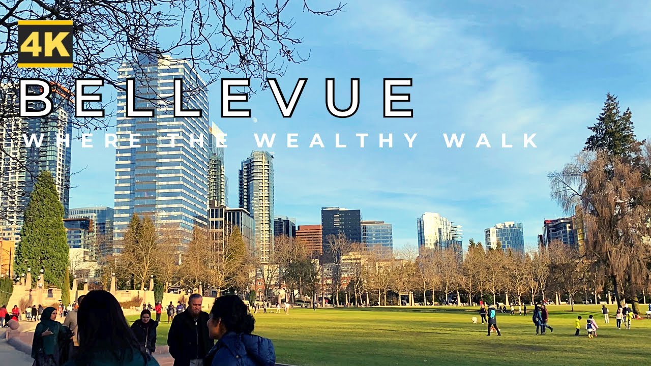 [4K] Bellevue Downtown Park Walk Through - YouTube