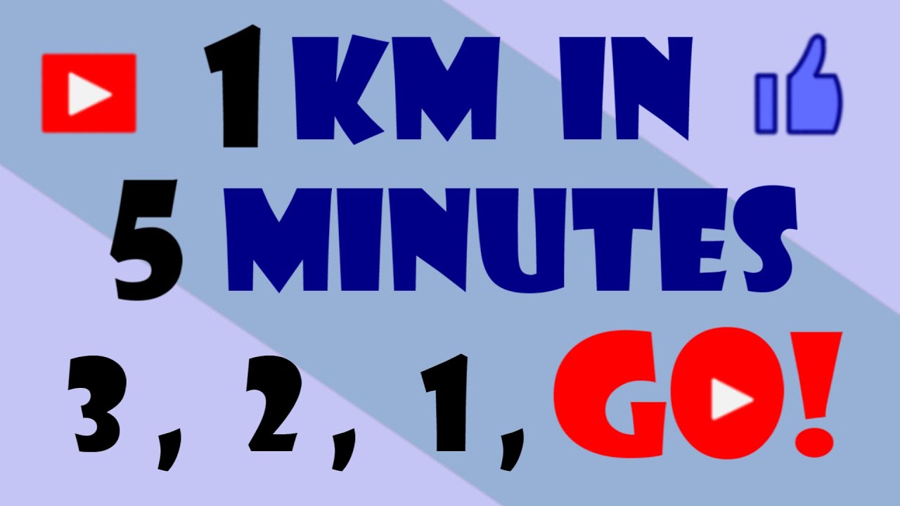 Running 1 Km In 5 Minutes With Numbers 1 Km En 5 Minutes En Chiffres