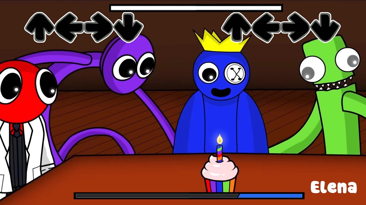 FNF Rainbow Friends: Rainbow Friends, But with BLOOD🩸 | Friday FNF ...