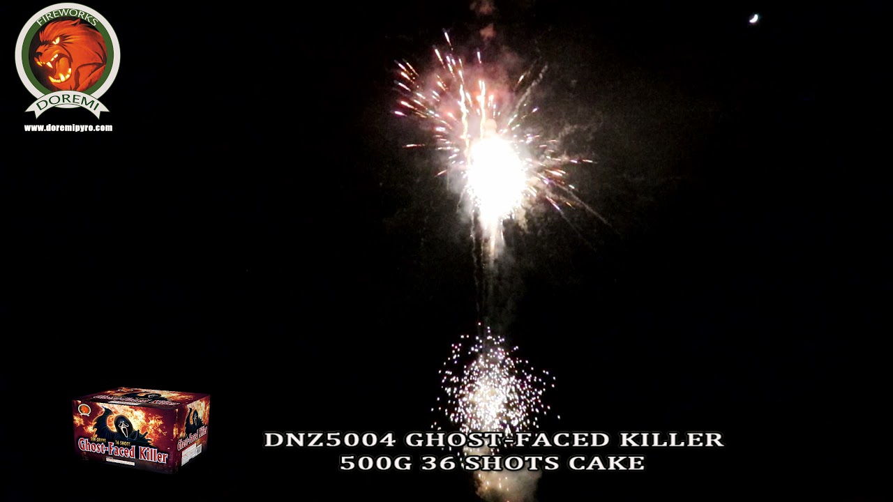 DNZ5004 GHOST-FACED KILLER 36 SHOTS CAKE/CONSUMER FIREWORKS/500G CAKE/1 ...
