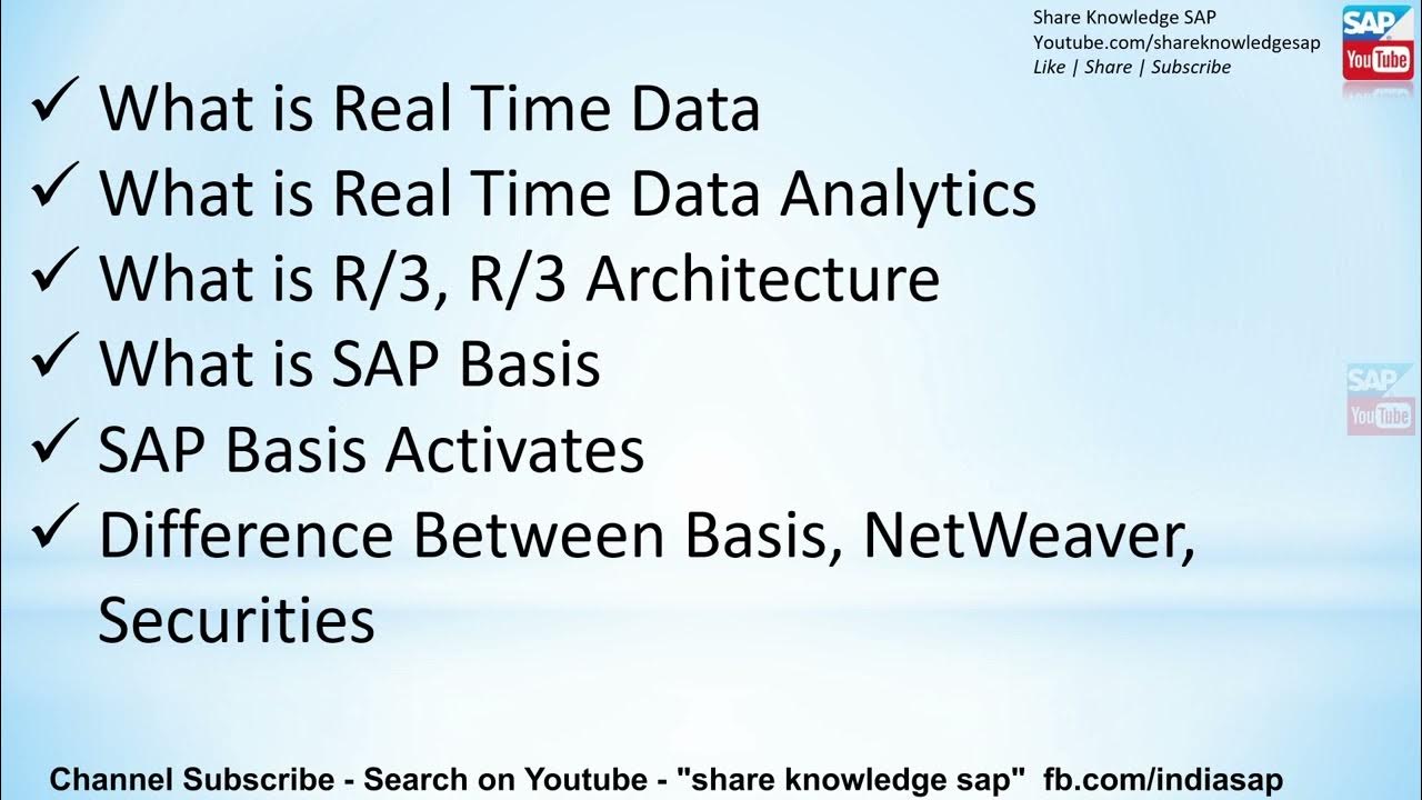 What is Real Time Data, How Data Analytics works, Basis vs NetWeaver, R ...