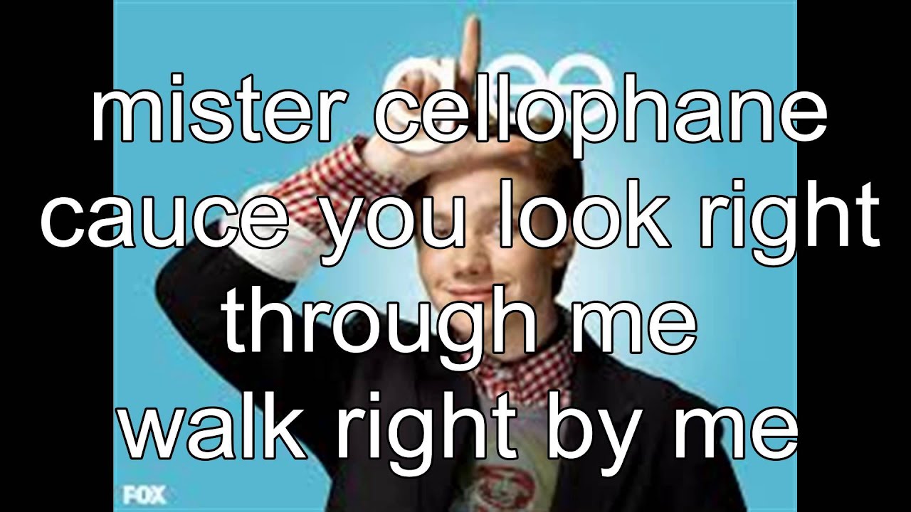 Glee - Mr. Cellophane Lyrics - YouTube