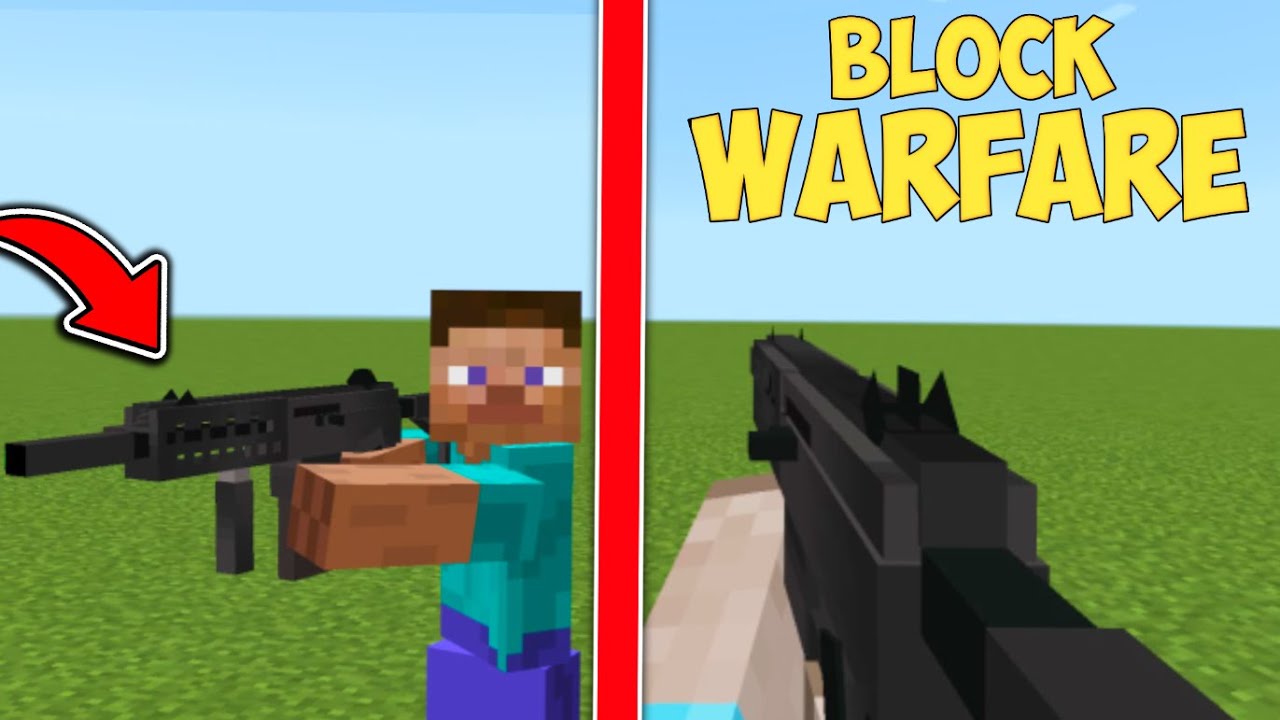 Addon Block Warfare For Minecraft PE (Bedrock) - YouTube