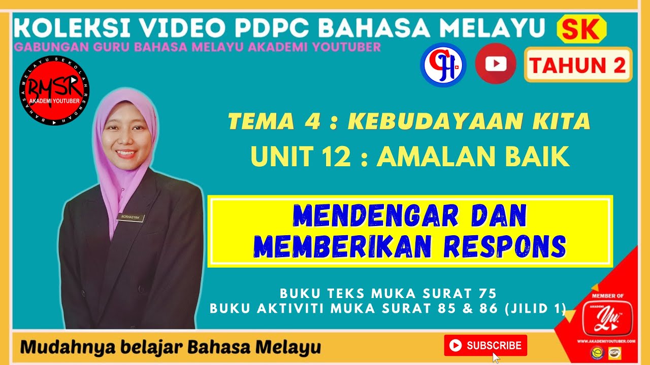 BAHASA MELAYU TAHUN 2 | TEMA 4 | UNIT 12 | MENDENGAR DAN MEMBERIKAN ...