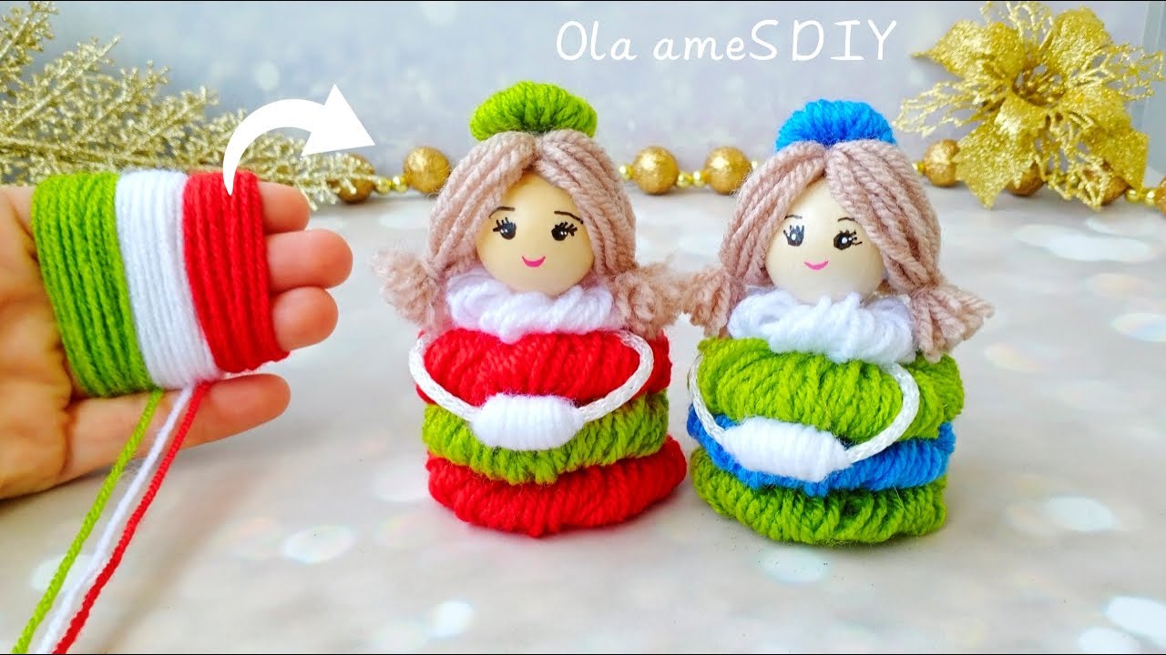 It's so Beautiful 💖🌟 Super Easy Cute Doll Making Idea with Yarn - You ...