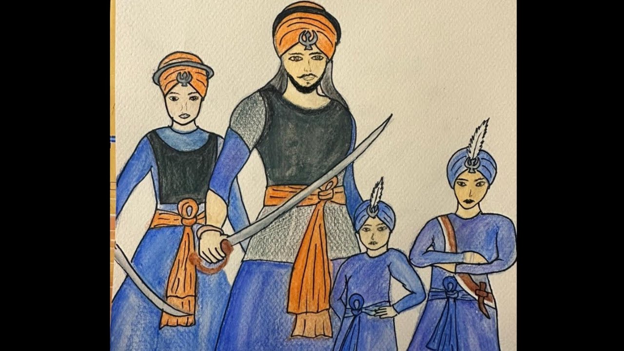 Chaar Sahibzaade Drawing 🙏 - YouTube