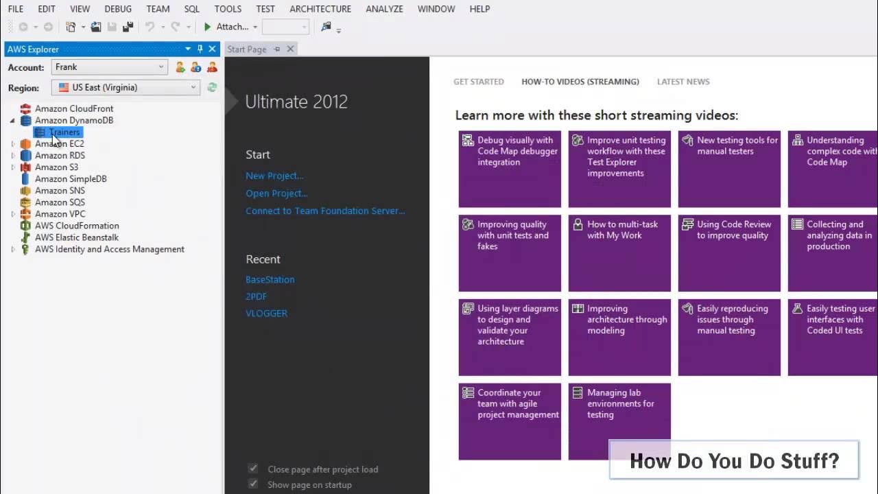 How to work with DynamoDB using the AWS Toolkit in Visual Studio - YouTube
