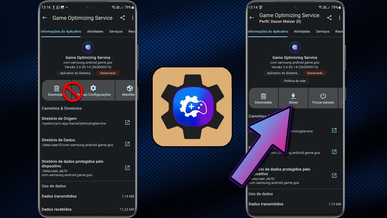 📲COMO ATIVAR NOVAMENTE O GAME OPTIMIZING SERVICE PELO APP MANAGER # ...