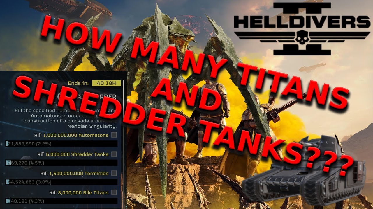 Helldivers 2: HOW MANY TITANS AND SHREDDER TANKS?? New Major Order ...