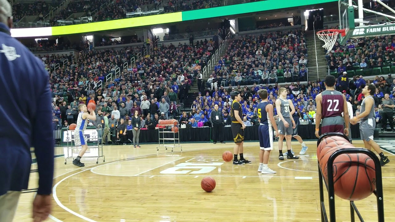 Drew Hess of Mio wins Michigan high school 3-point contest - YouTube