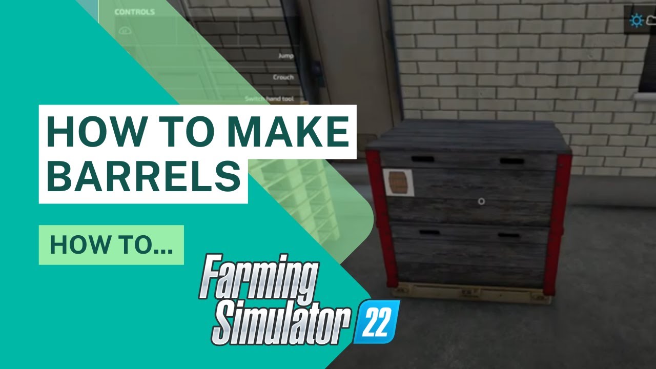 FS22 | How to make barrels | Farming Simulator 22 | PS5 - YouTube