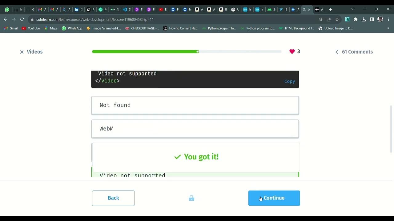 27 Videos Web Development Sololearn Answers Youtube