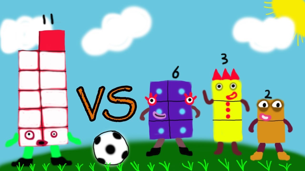 Drawing Numberblocks 11 Playing Football - YouTube