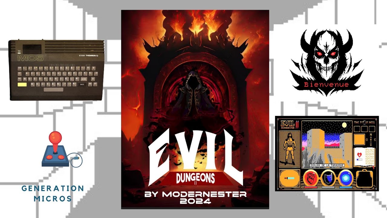 Evil Dungeons 2 : Dungeon Master sur Thomson MO5, la claque !!! - YouTube