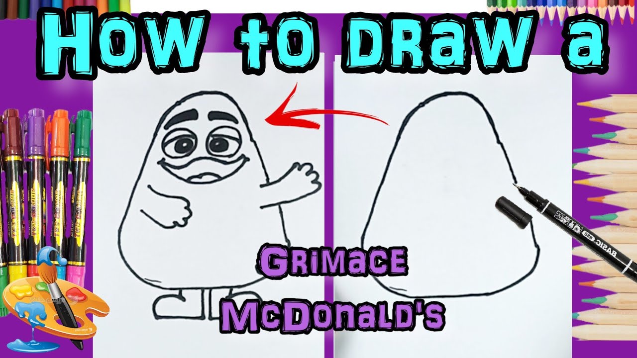 How to Draw Grimace Easy | McDonald's - YouTube