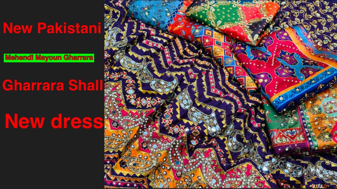 New Fancy Gharrara Beautiful mirror work/New shall dezan/ Pakistani ...