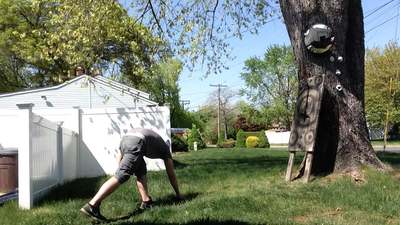 Doing some throwing and first time using the cold steel star - YouTube