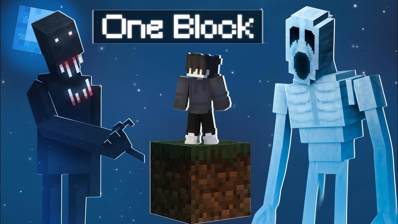 Surviving the Scariest ONE BLOCK with Horror Mods! - YouTube