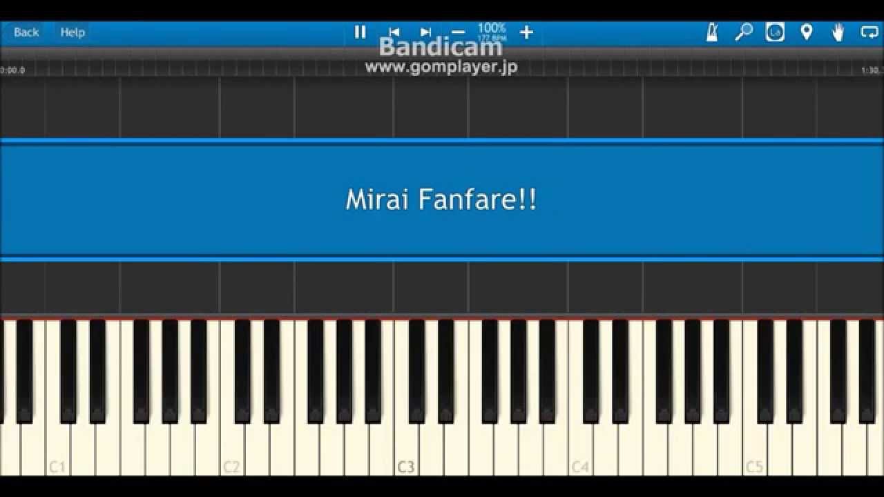 【ろこどるOP】ミライファンファーレ【採譜してみた】(LocoDol OP: Mirai Fanfare) (Synthesia Piano ...