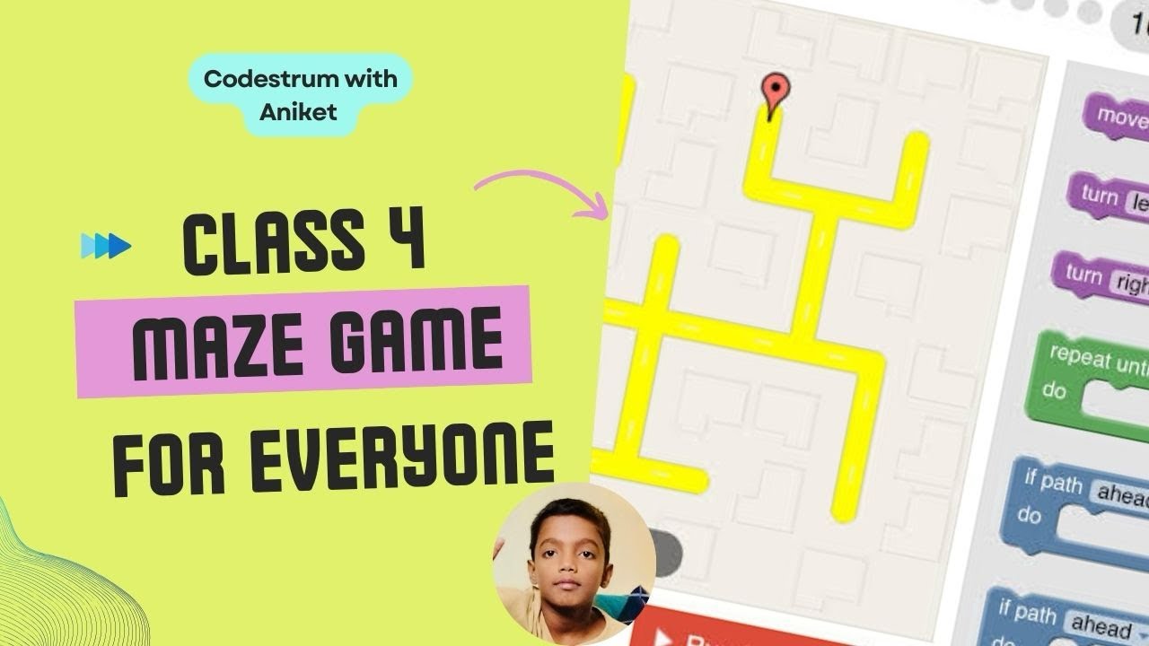 Class 4 Chapter: Blockly Maze Game - All Levels Solved! 🚀 - YouTube