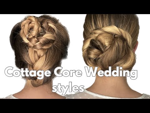 Cottage Core Wedding Styles  #summerwedding #weddinghairstyles
