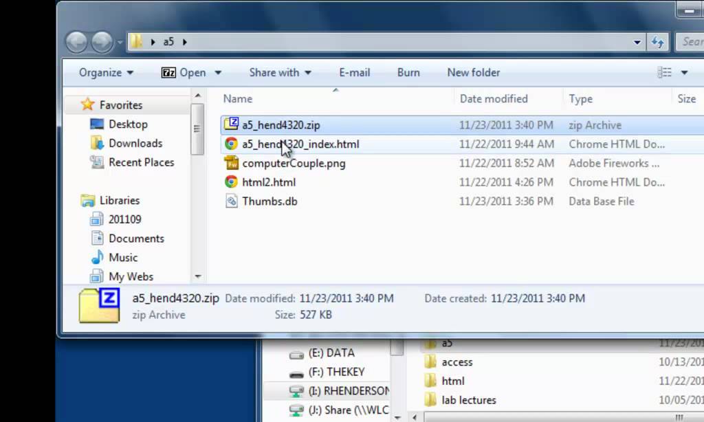 Zipping Files for HTML Assignment - YouTube