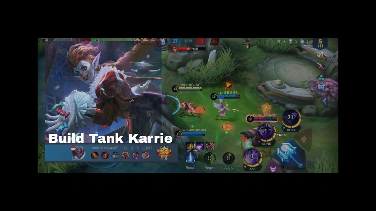 Build Tank Karrie Mobile Legends - YouTube