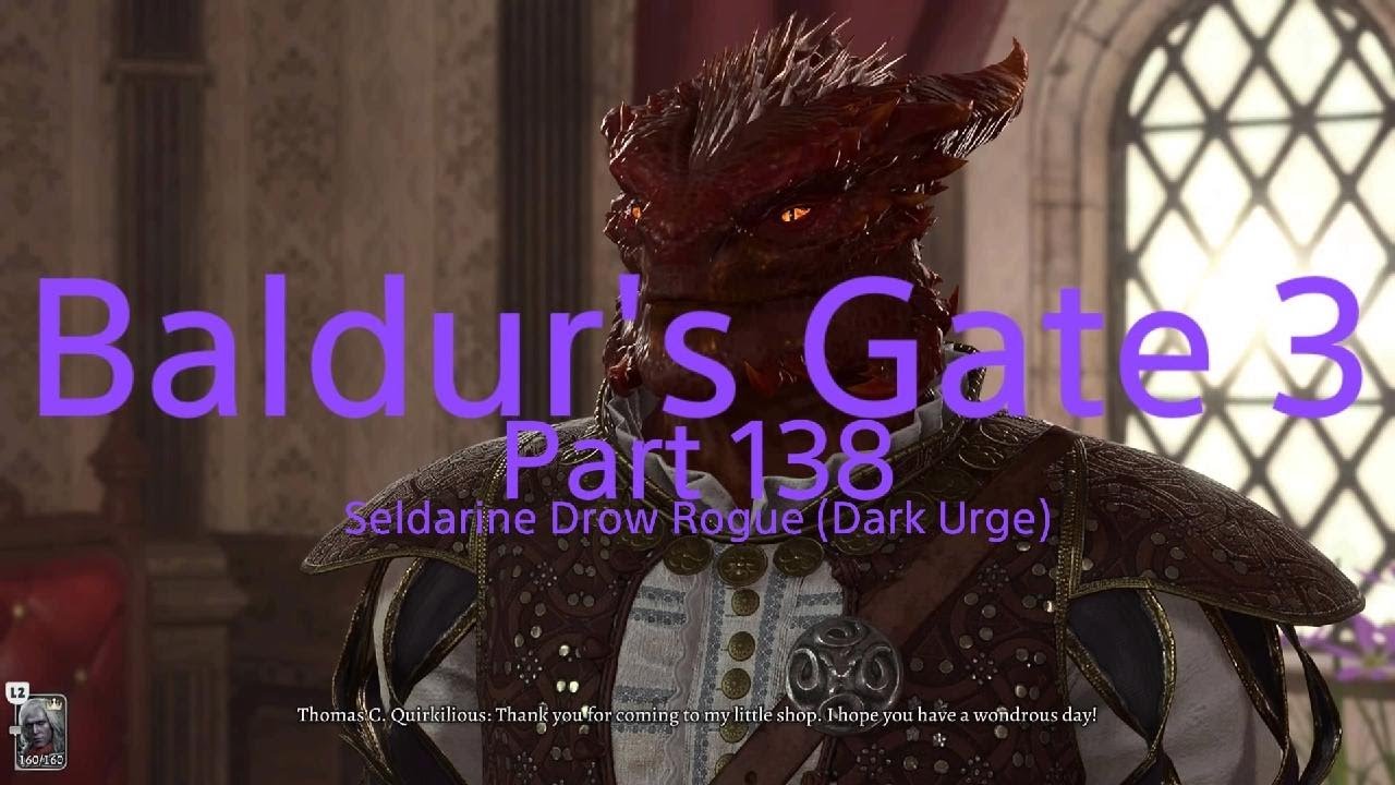 BG3 - 138 Seldarine Drow Rogue (Dark Urge) - YouTube
