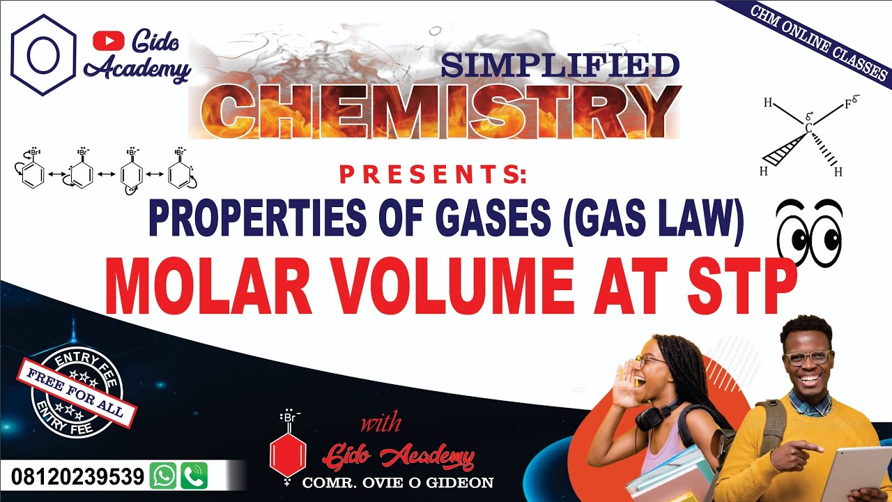 PROPERTIES OF GASES || MOLAR VOLUME AT STP - YouTube