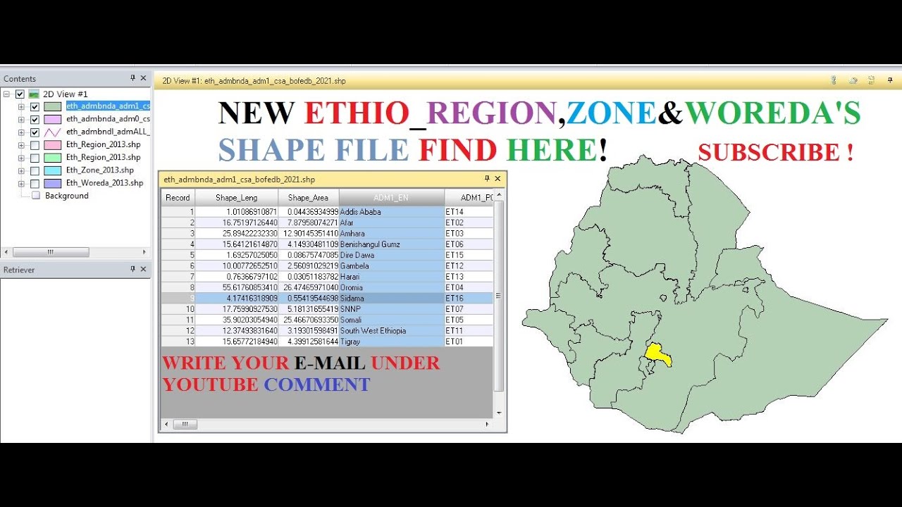 WHERE I CAN GET THE NEW ETHIO_REGION_ZONE & WOREDA'S SHAPE FILE? - YouTube