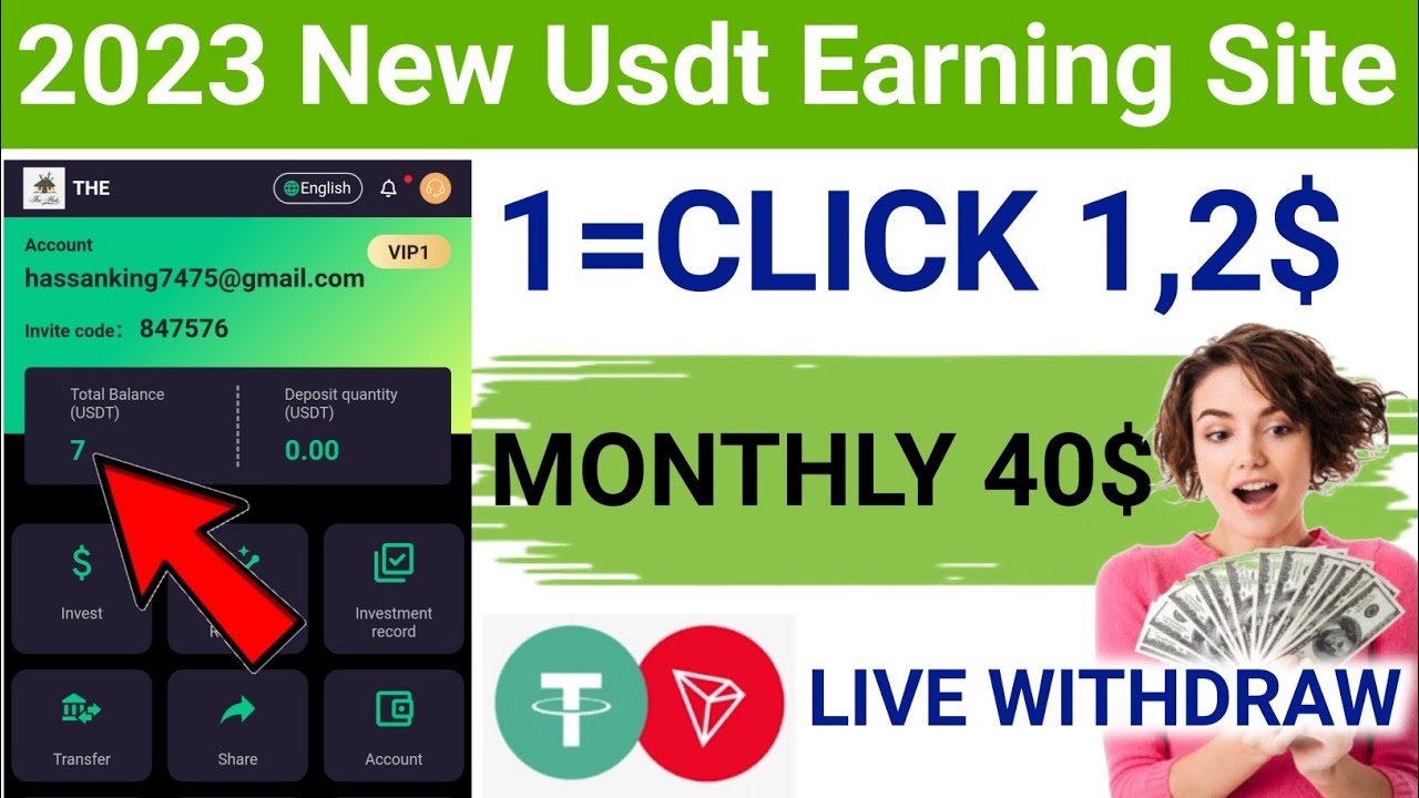 🔥2023 New Legit Usdt Earning Website|| How To Earn Money Online || Real ...