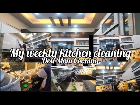 MY WEEKLY KITCHEN CLEANING DAY 🧤  MY DAILY ROUTINE ♥️||Desi Mom cooking||