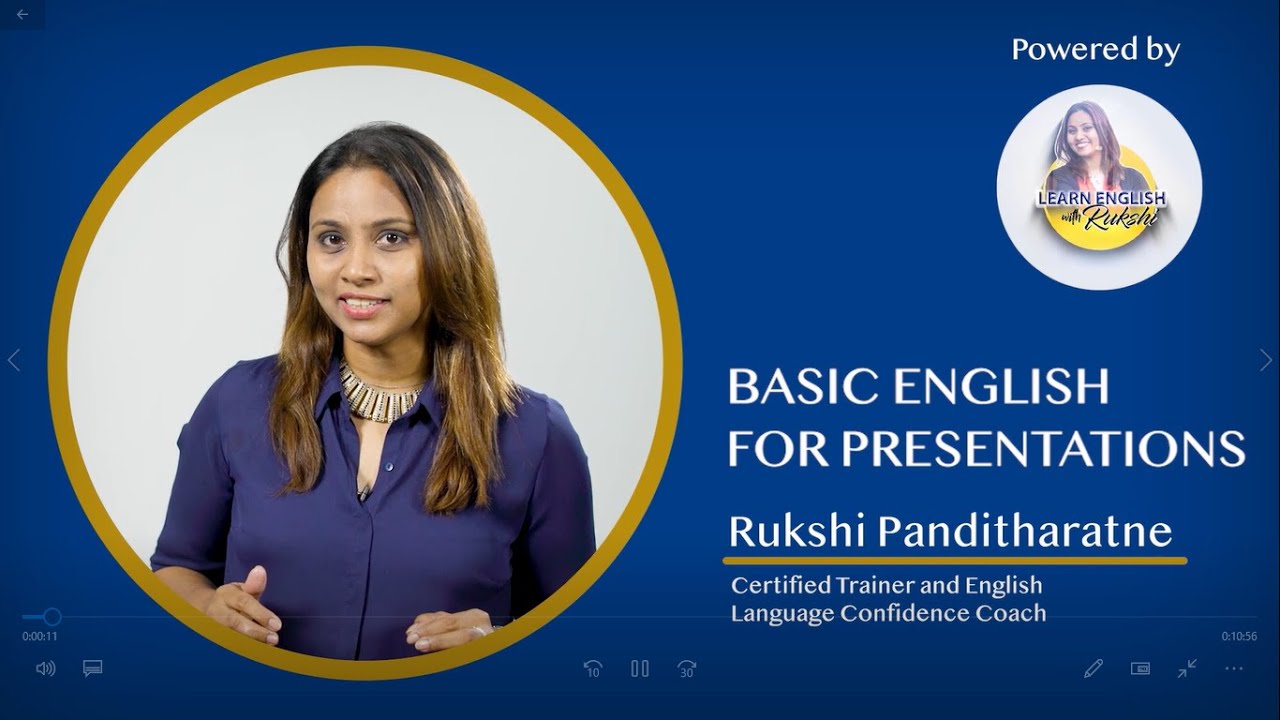 Basic English for Presentations | Rukshi Panditharatne (Learn English ...