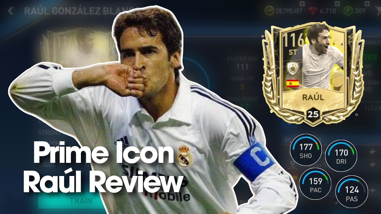 PRIME ICON RAÚL GAMEPLAY AND REVIEW | REAL MADRID | 110 OVR MAX ST in ...