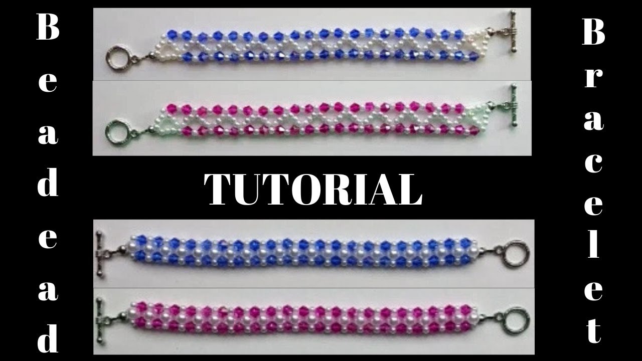 Beaded bracelets. Beading tutorials. Simple beading patterns - YouTube