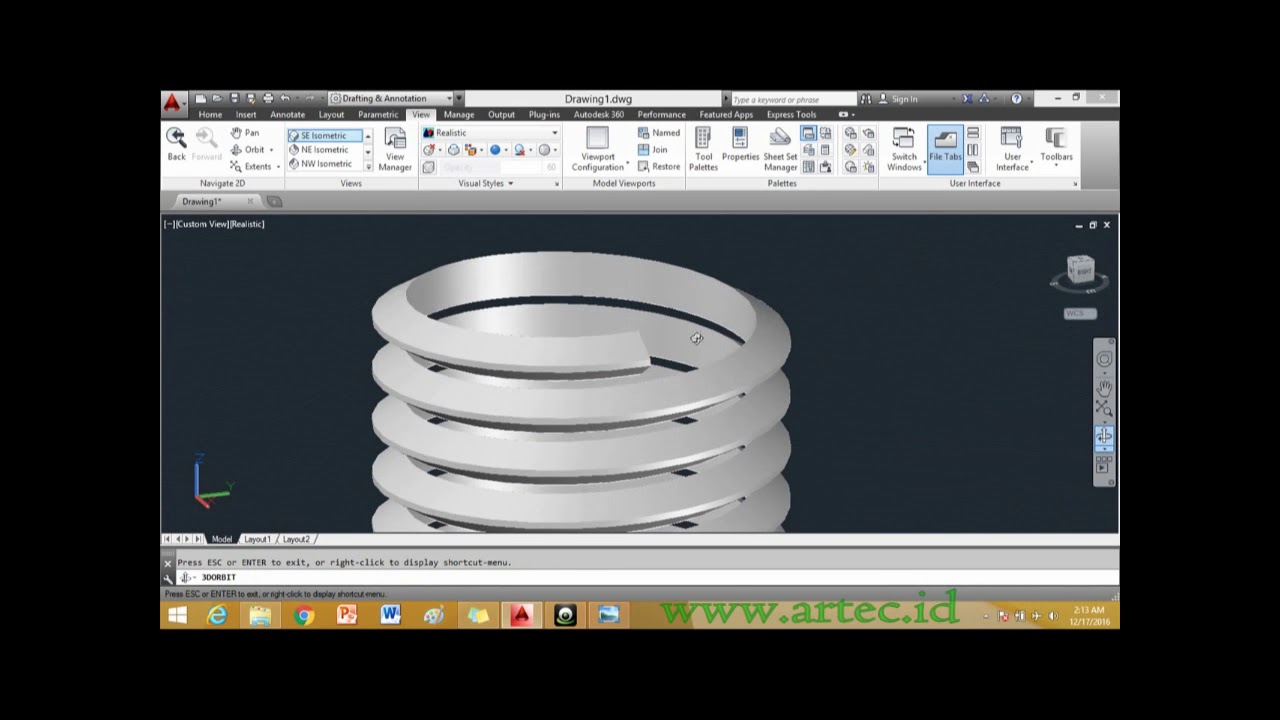 MEMBUAT BAUT DAN MUR DI AutoCAD (Tanpa Narasi) - YouTube