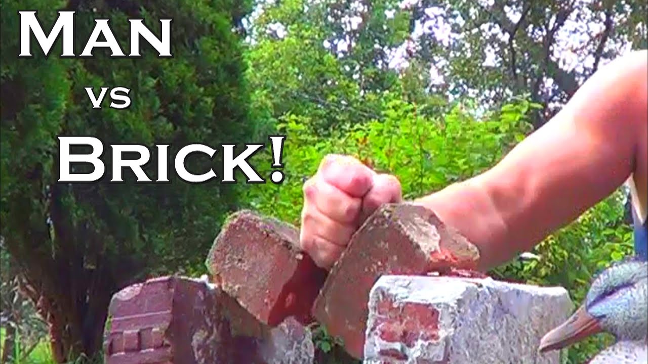 👊 Man breaks Brick with Fist- Superhuman Strength w/ Slowmo! 👊 Genius ...
