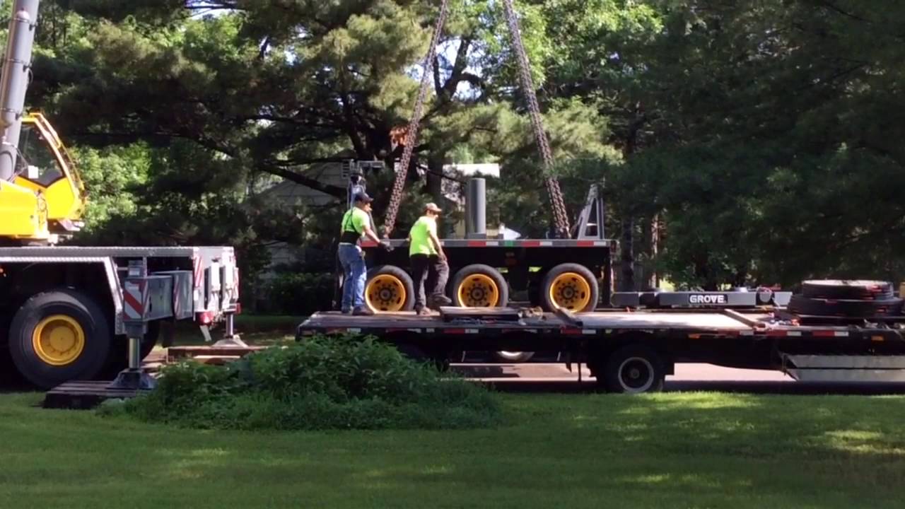 Setting up the crane - YouTube