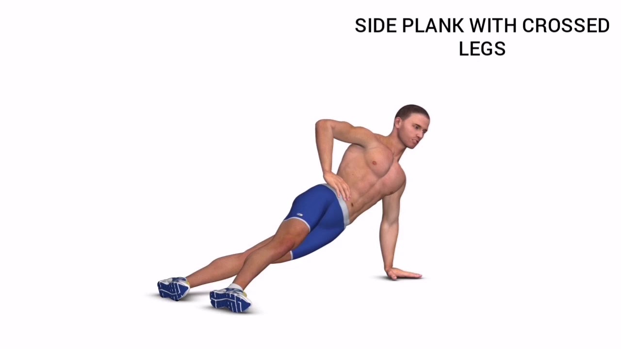 SIDE PLANK WITH CROSSED LEGS - YouTube