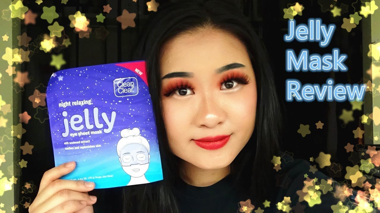 【Review】CLEAN & CLEAR NIGHT RELAXING Jelly Eye Sheet Face Mask - YouTube