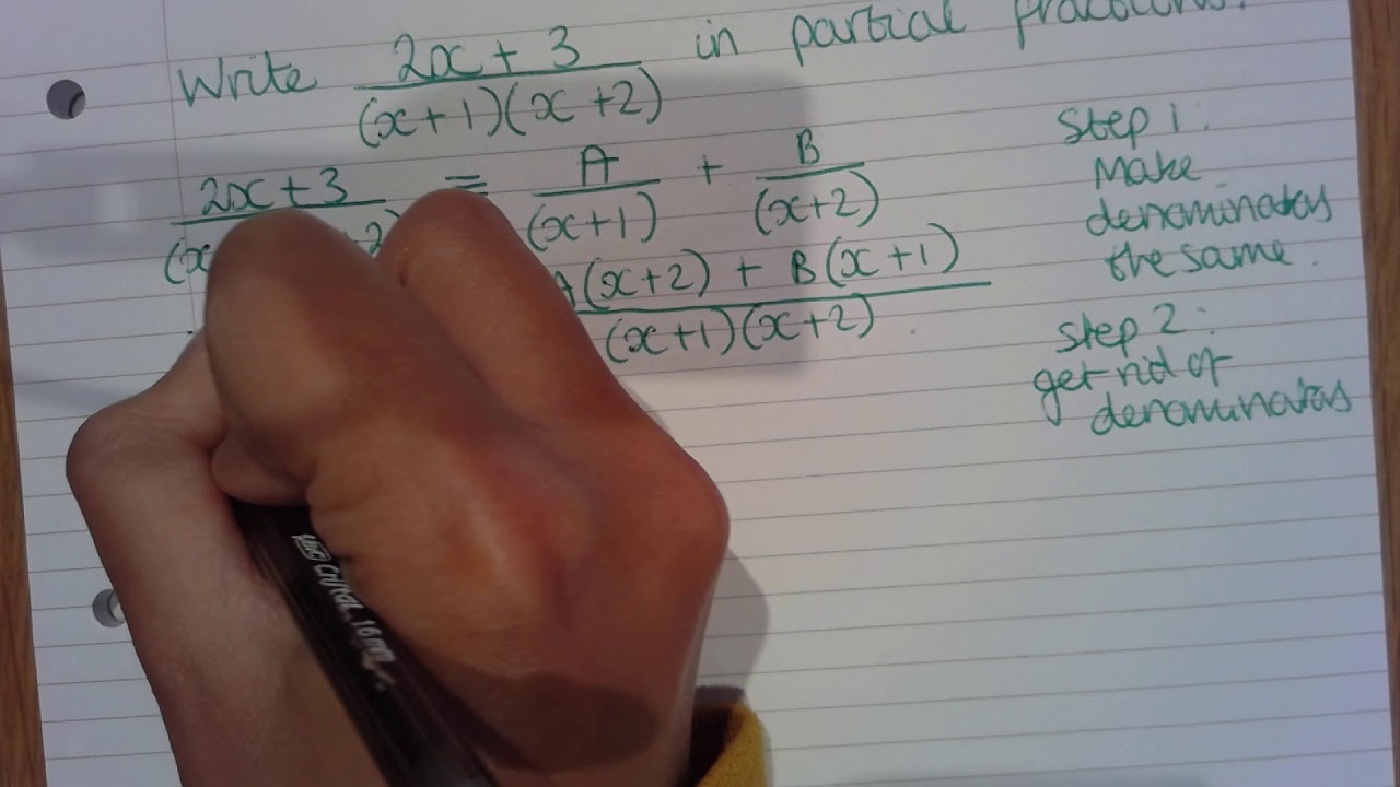 Partial fractions video 1 - YouTube