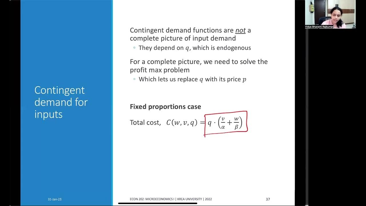 09 - Cost functions: Shephard's Lemma & Contingent demand functions - YouTube